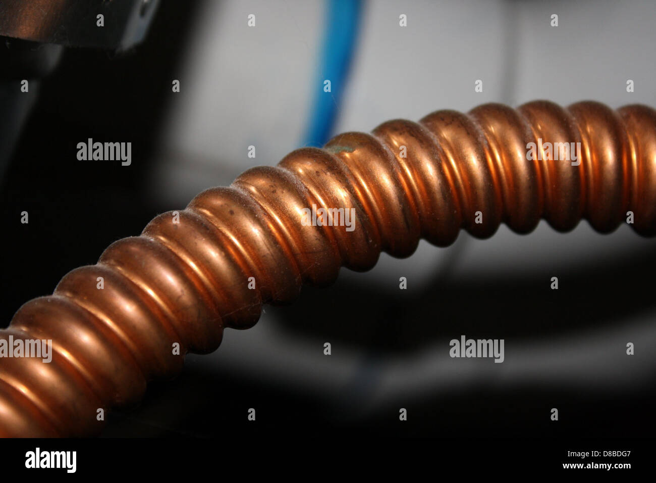 flexible copper pipe close up Stock Photo - Alamy