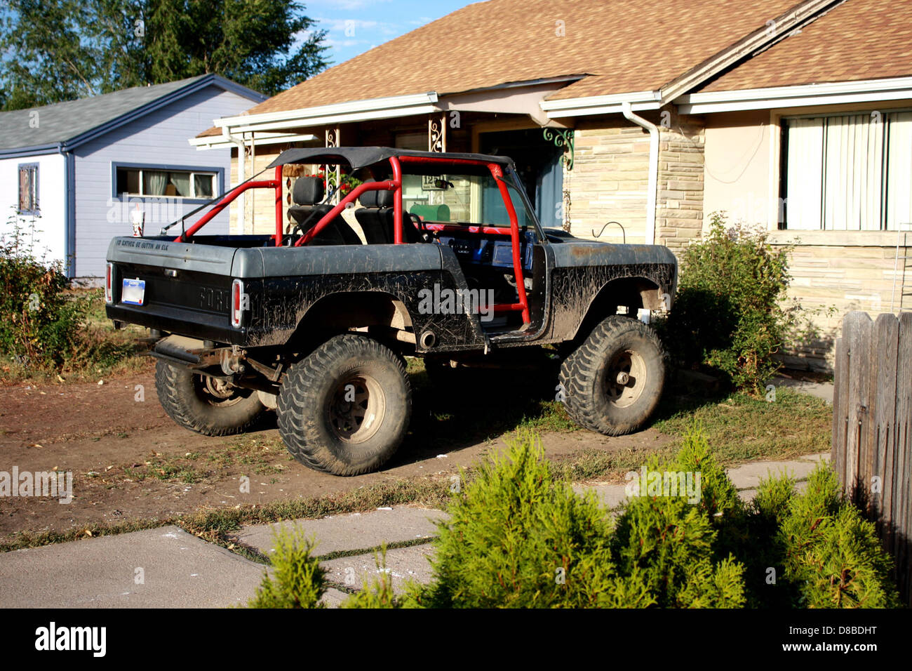 A Ford-brand Jeep parked outdoors, showcasing its rugged design and off ...