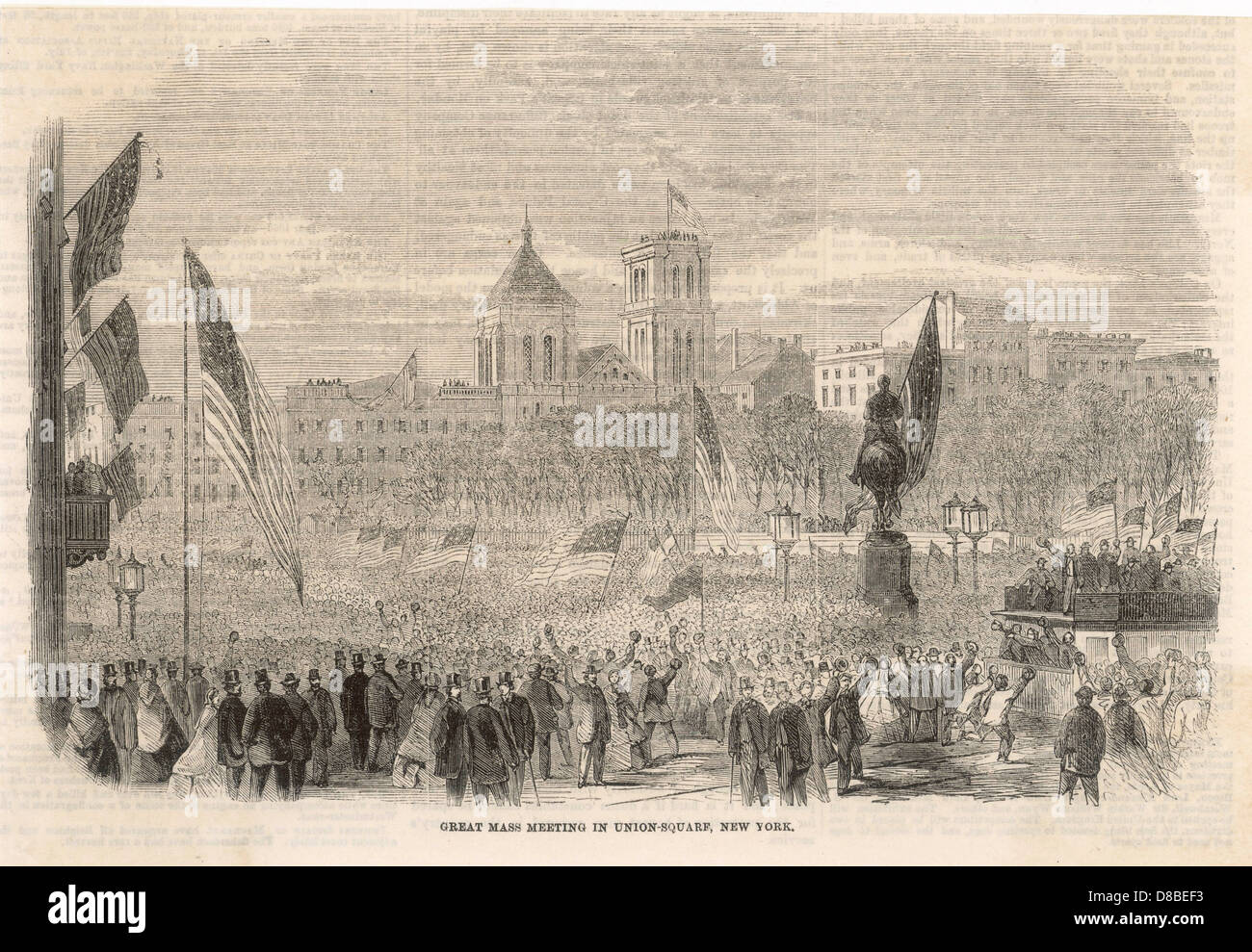 MASS MEETING NY Stock Photo - Alamy