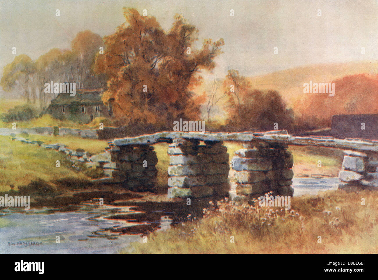 DARTMOOR -CLAPPER BRIDGE Stock Photo - Alamy