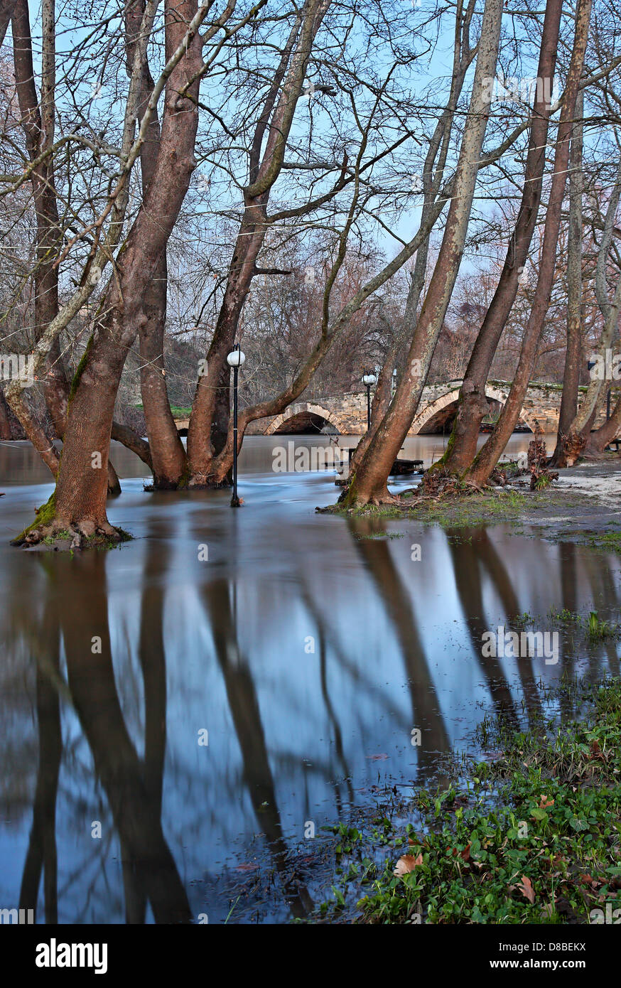 The old stone, arched bridge of Angista ("Aggista"), Angitis ("Aggitis ...