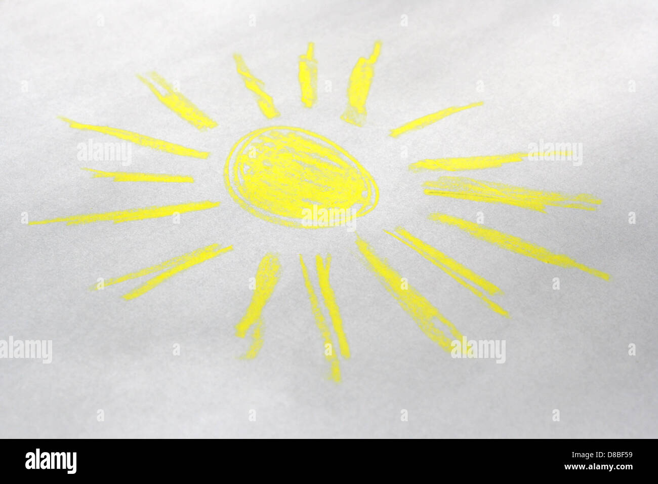 hand drawn crayon sun Stock Photo - Alamy