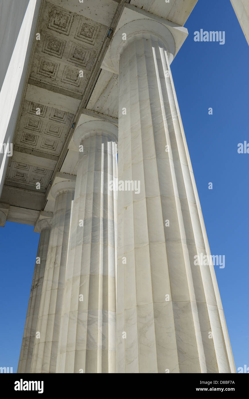 Pillars at Lincoln Memorial Stock Photo - Alamy