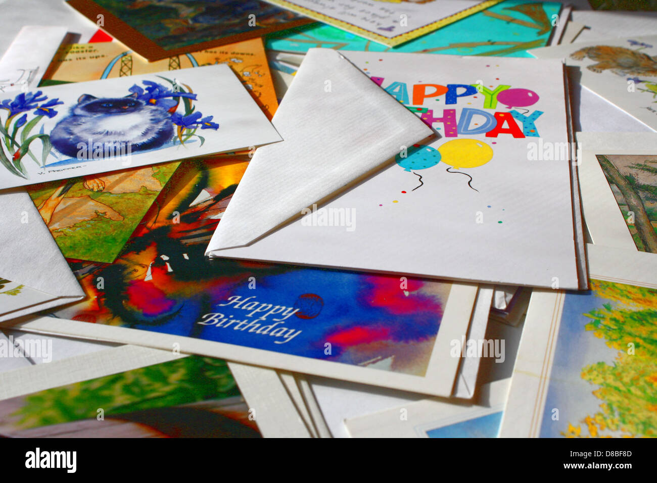 happy birthday greeting cards Stock Photo - Alamy