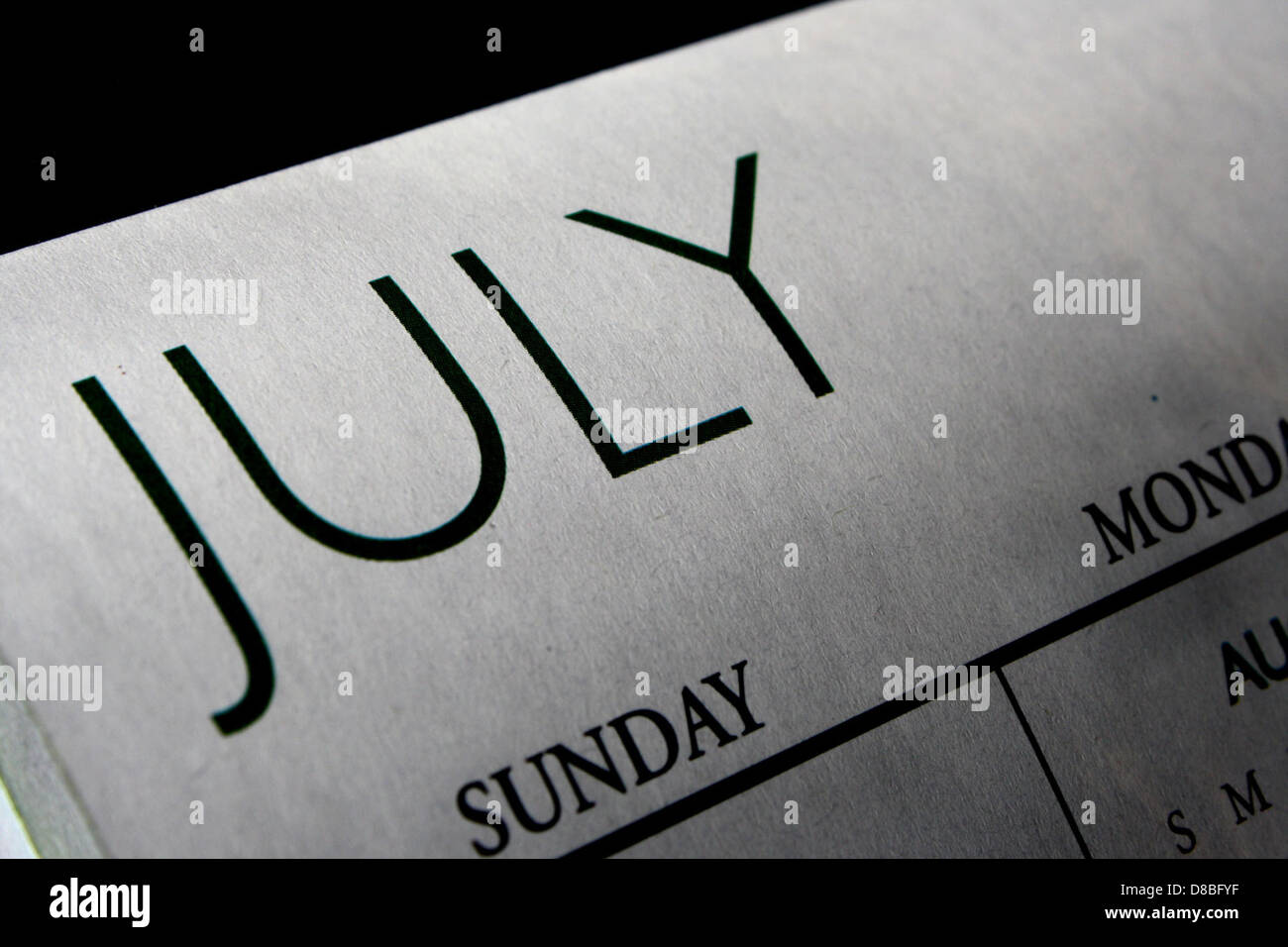 This image shows a calendar page for July, displaying the month's dates ...