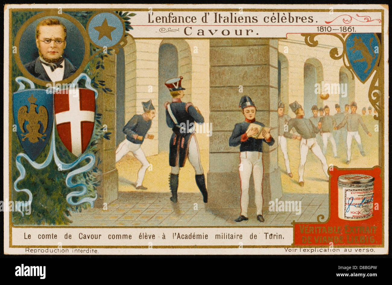 CAVOUR AS A CADET Stock Photo - Alamy