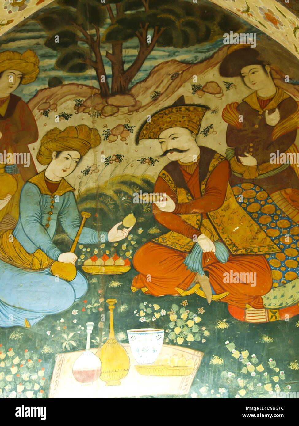 colorful iranian mural painting in Isfahan, Iran Stock Photo - Alamy