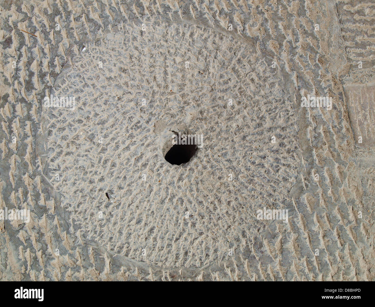 Concrete floor texture with a hole Stock Photo - Alamy