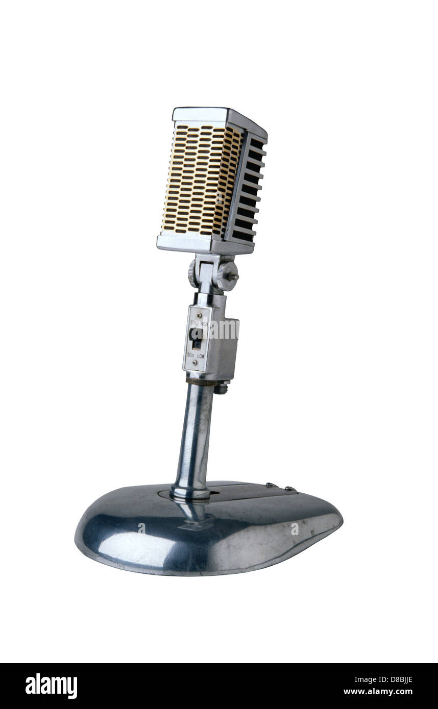 Microphone gold vintage hi-res stock photography and images - Alamy