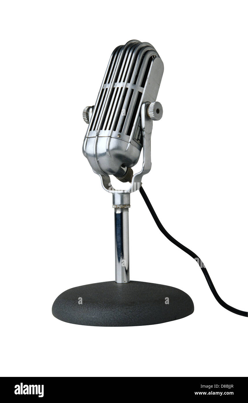 Gold microphone communication hi-res stock photography and images - Alamy