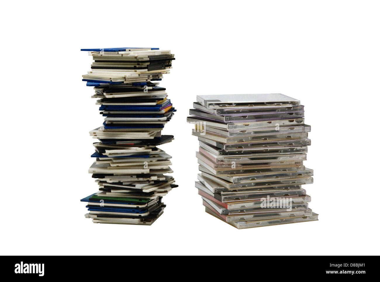 Stack of floppy and cd disks Stock Photo - Alamy