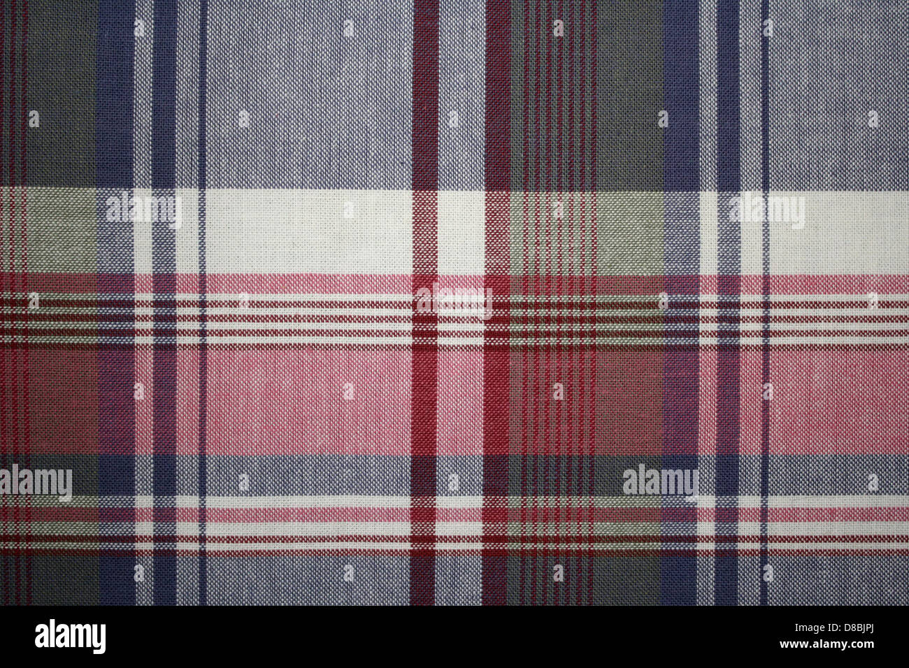 plaid fabric texture red blue green Stock Photo - Alamy