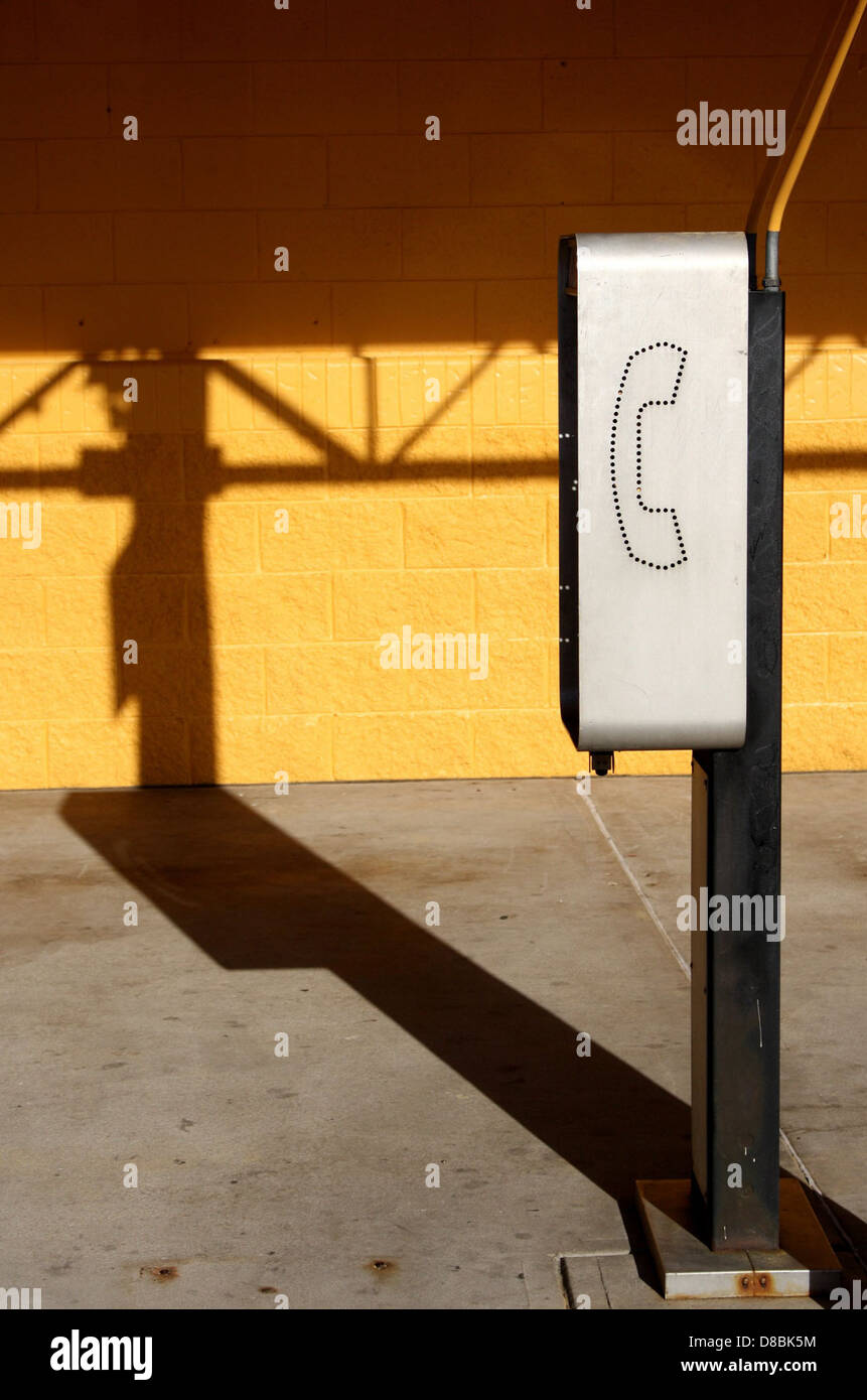 public telephone with shadow Stock Photo - Alamy