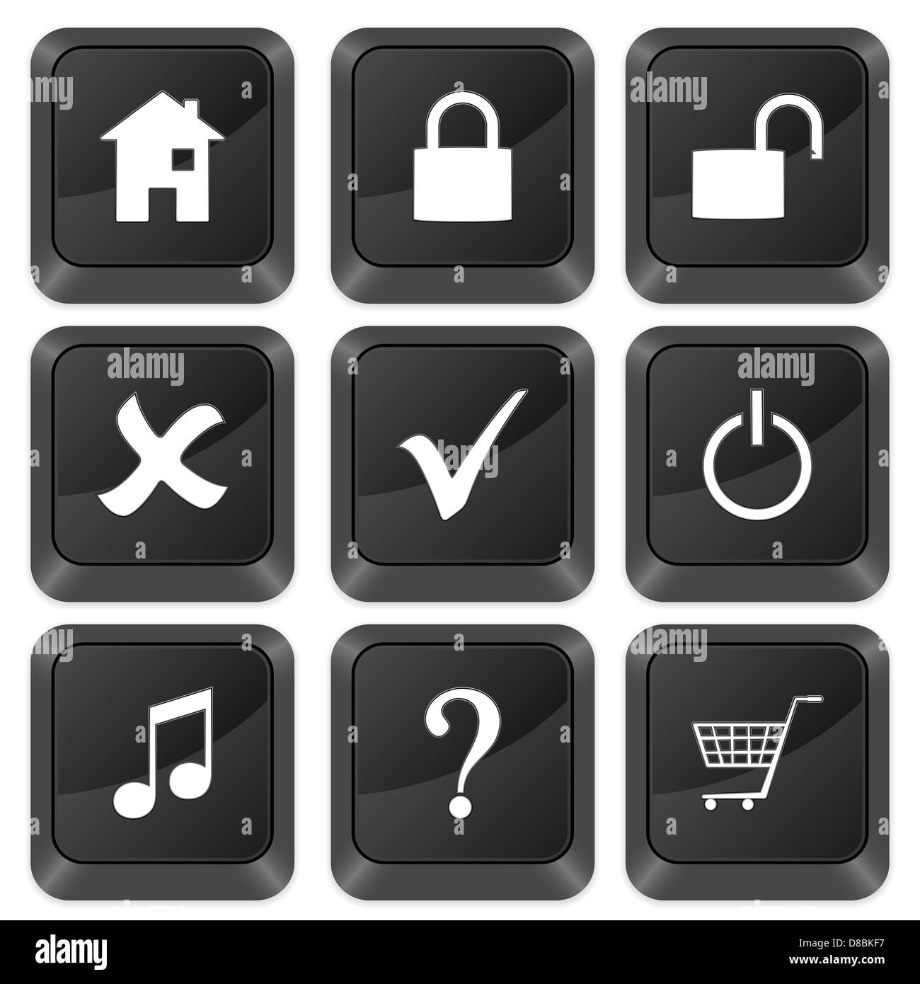 Computer buttons symbol isolated on a white background. Vector ...