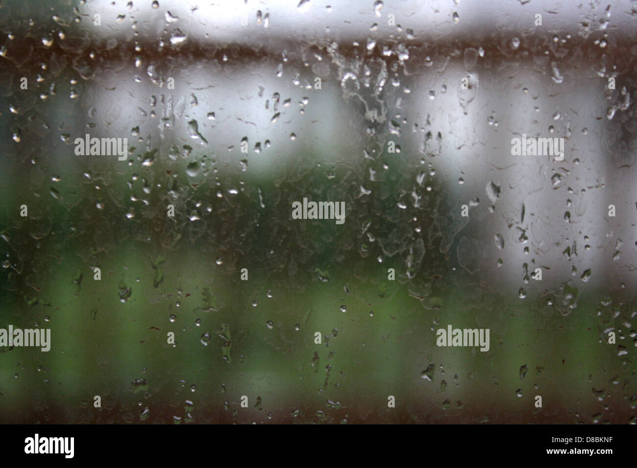 raindrops on window pane Stock Photo - Alamy