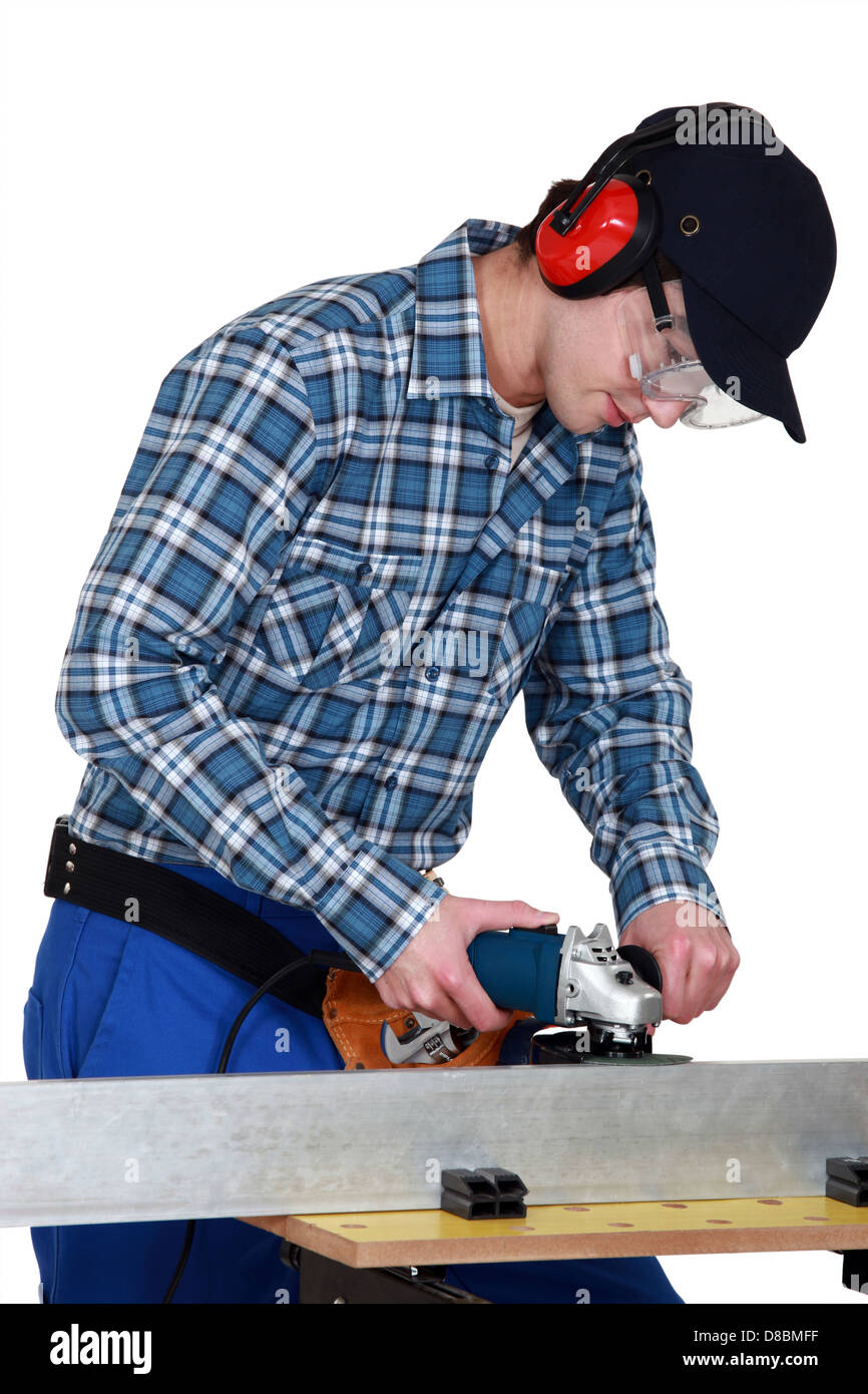 Adult using electric sander hi-res stock photography and images - Alamy