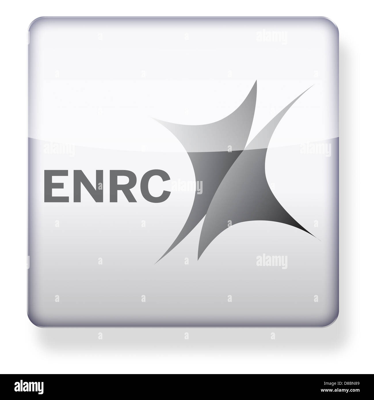 ENRC logo as an app icon. Clipping path included Stock Photo - Alamy