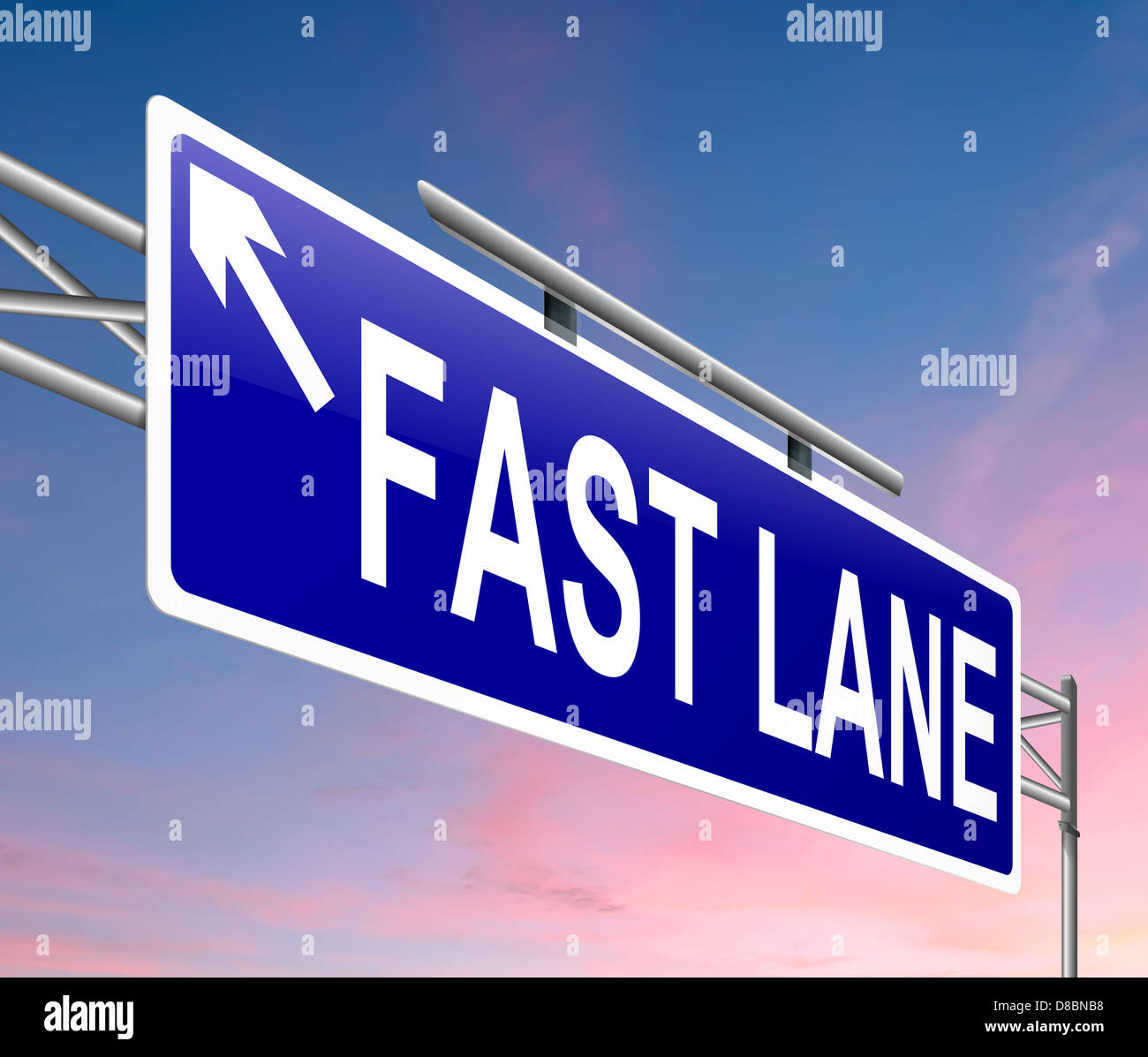 Fast lane sign Stock Photo - Alamy