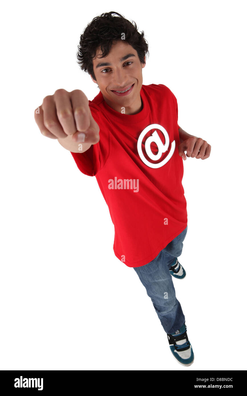 Man punching the air Stock Photo - Alamy