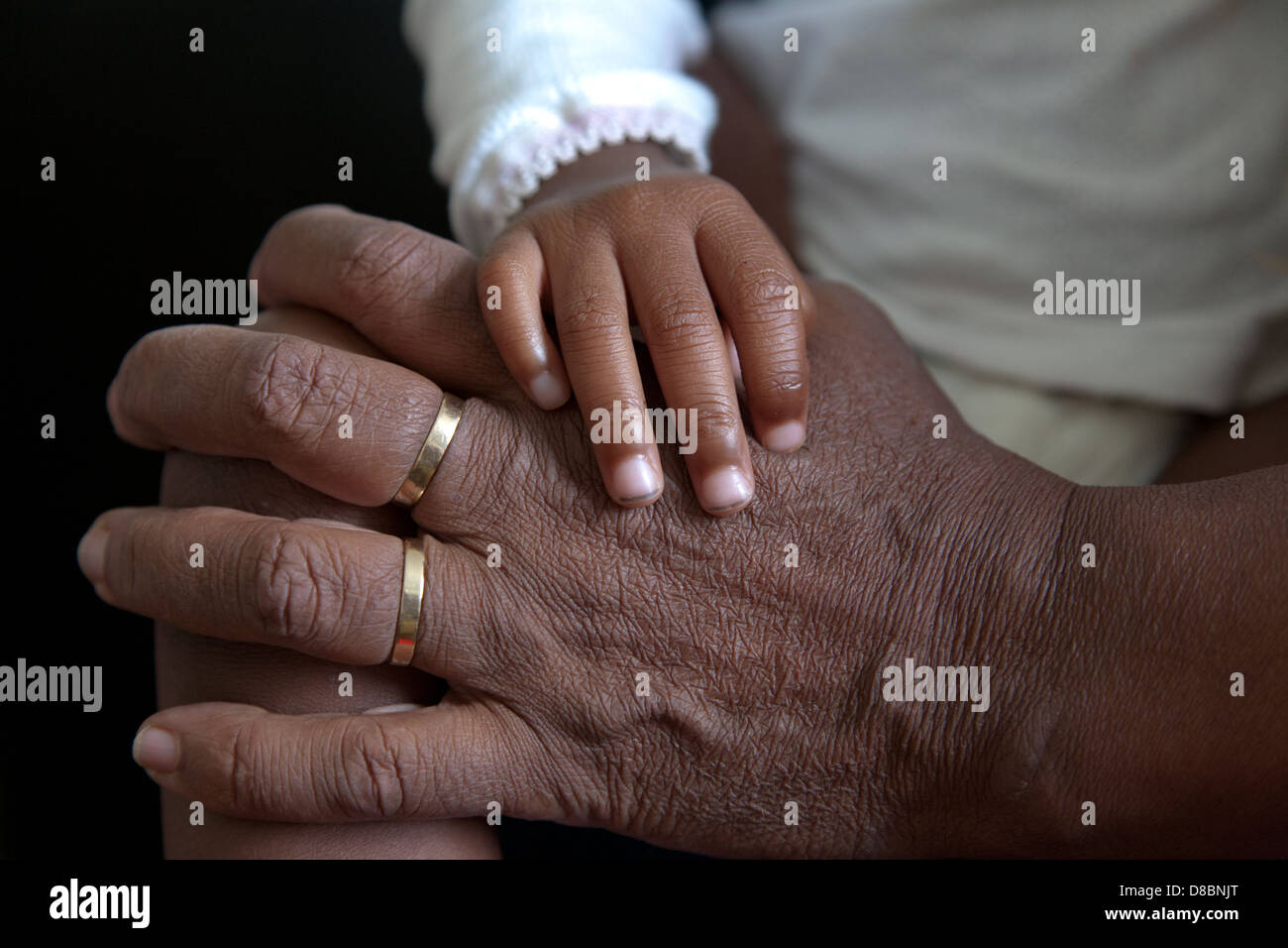 Small hand holding big hand Stock Photo - Alamy
