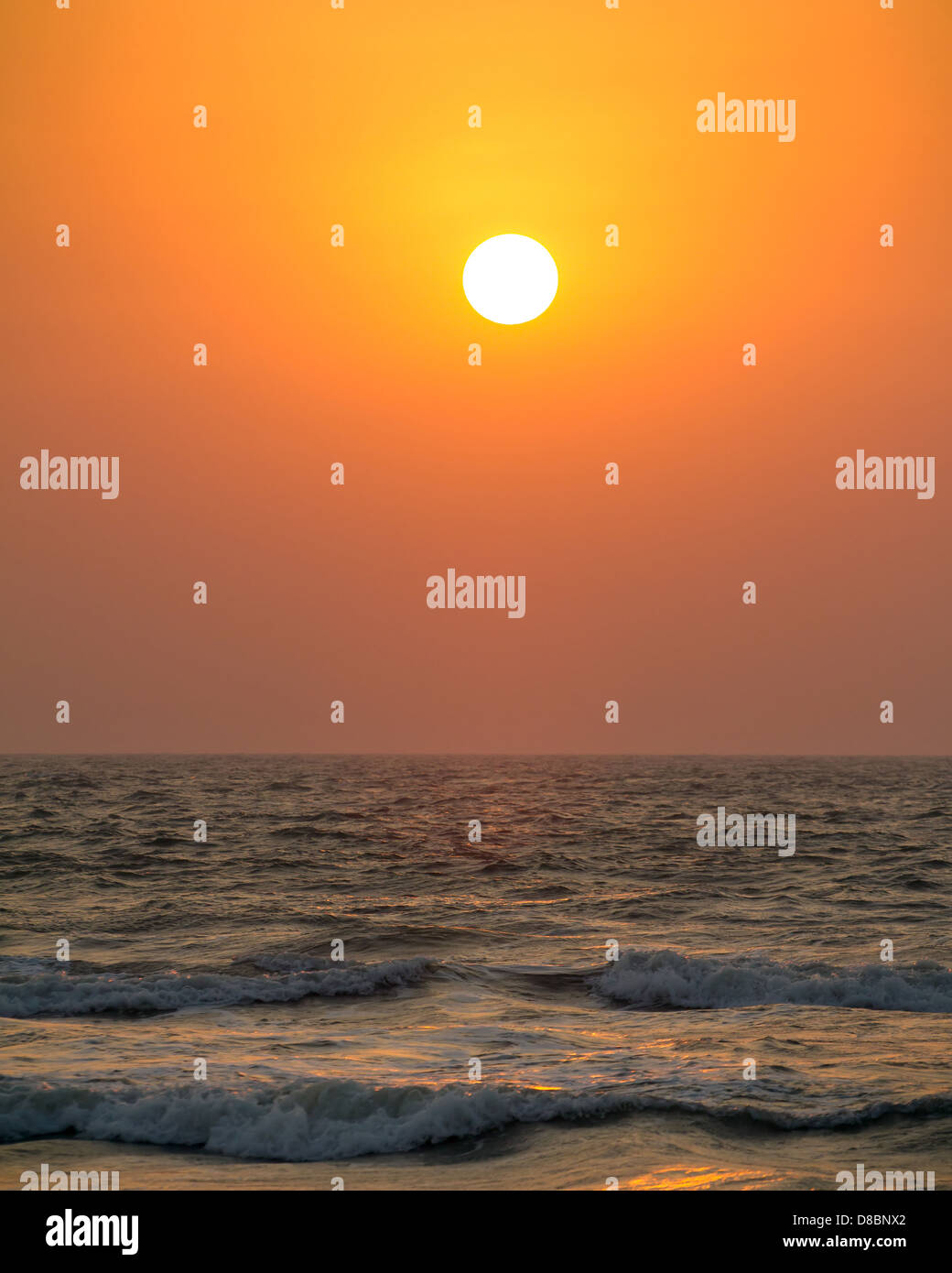 Beautiful sunset over the ocean Stock Photo - Alamy
