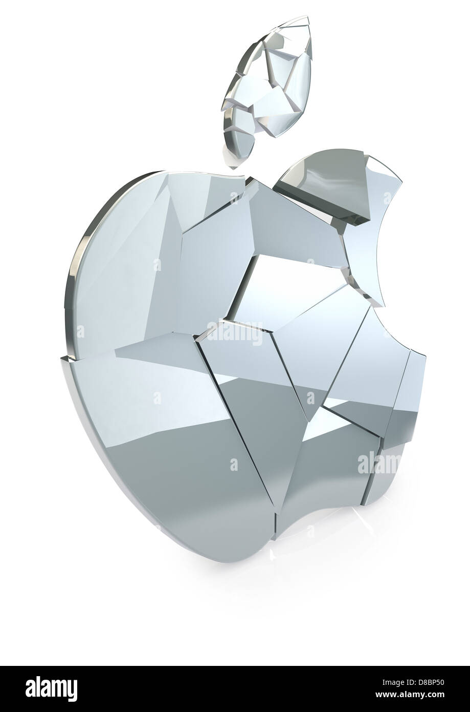 Crumbling Apple Logo - 3D Concept Stock Photo - Alamy