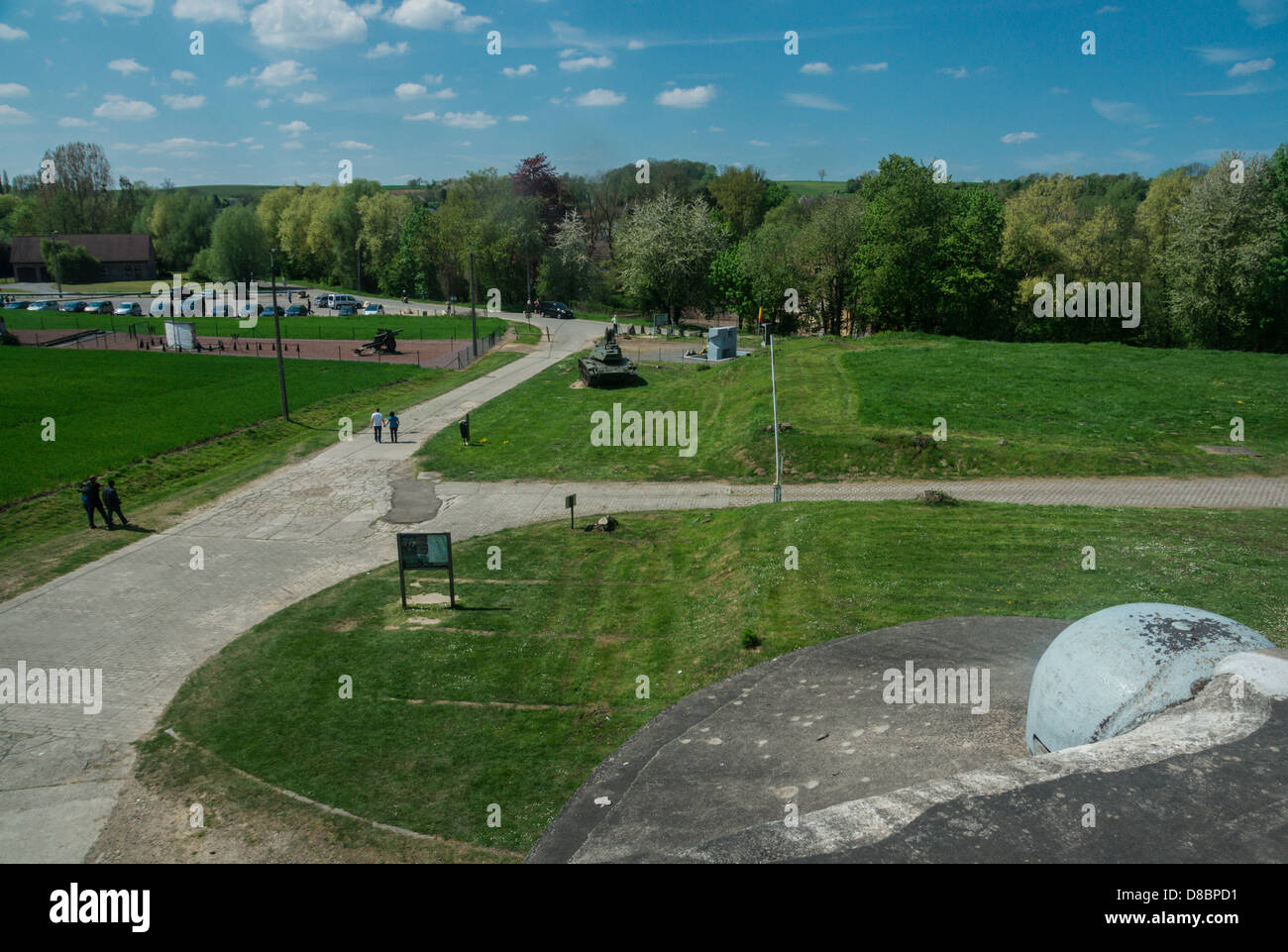 Belgium. A view from the top of the entrance bunker of fort Eben Emael ...