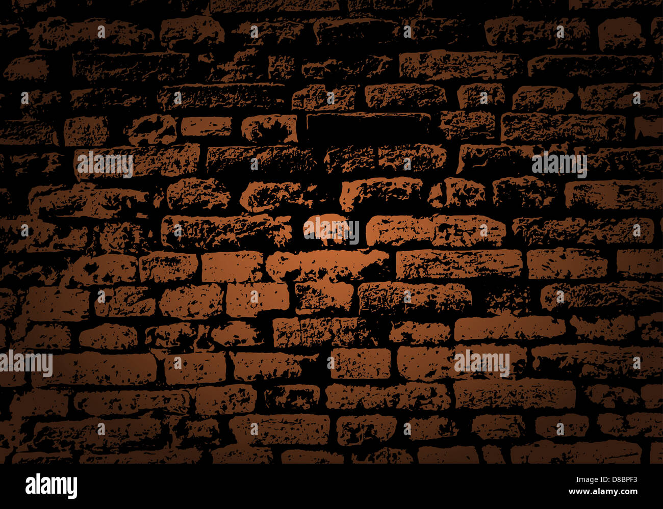 Grunge color brick wall background. Vector illustration with ...