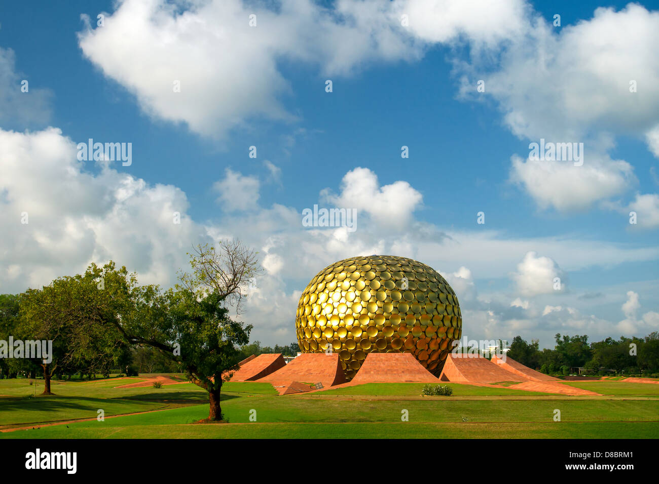 Matrimandir - Golden Temple in Auroville, Tamil Nadu, India Stock Photo ...
