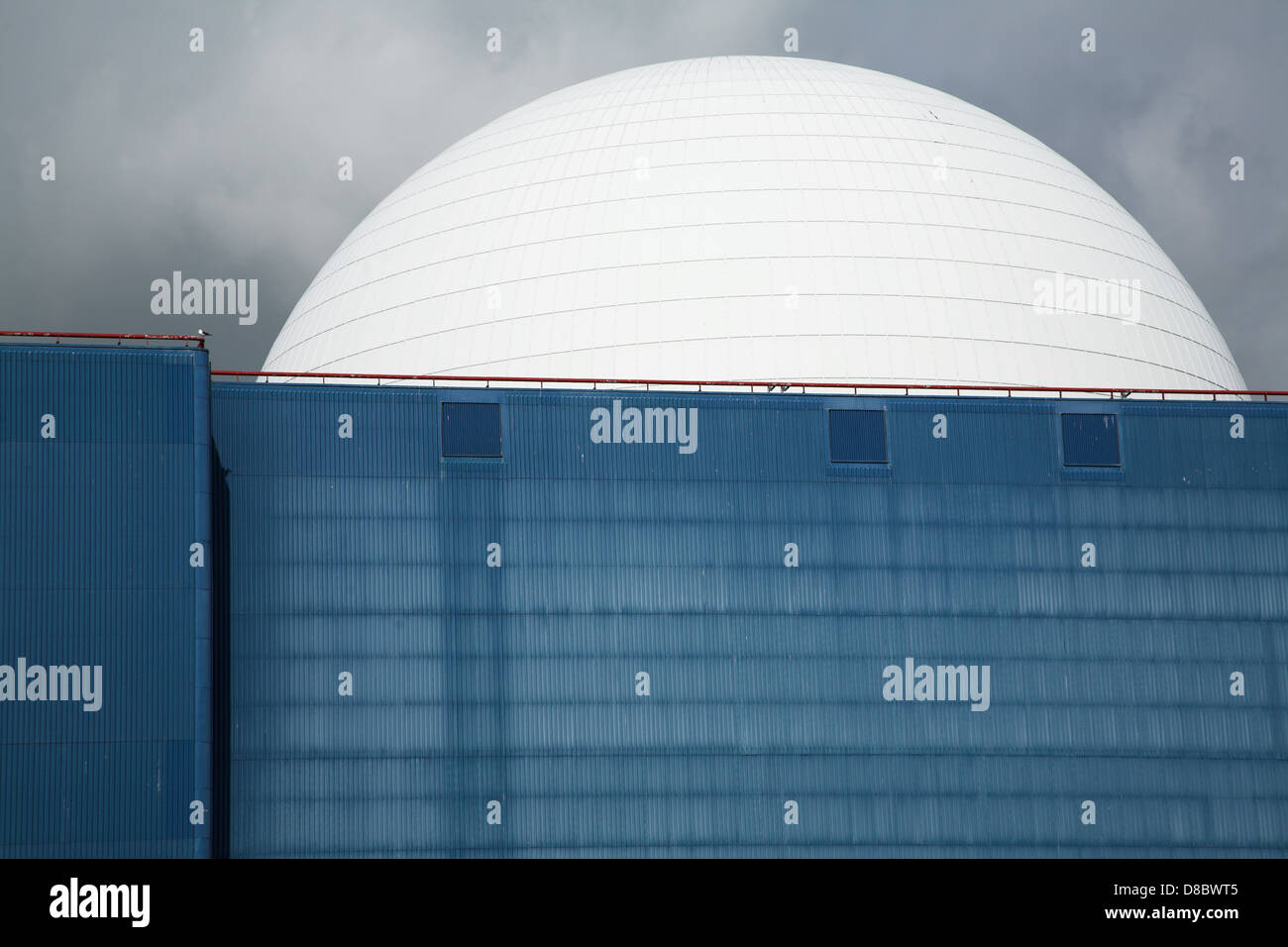 White dome Sizewell B nuclear reactor power station Suffolk England ...