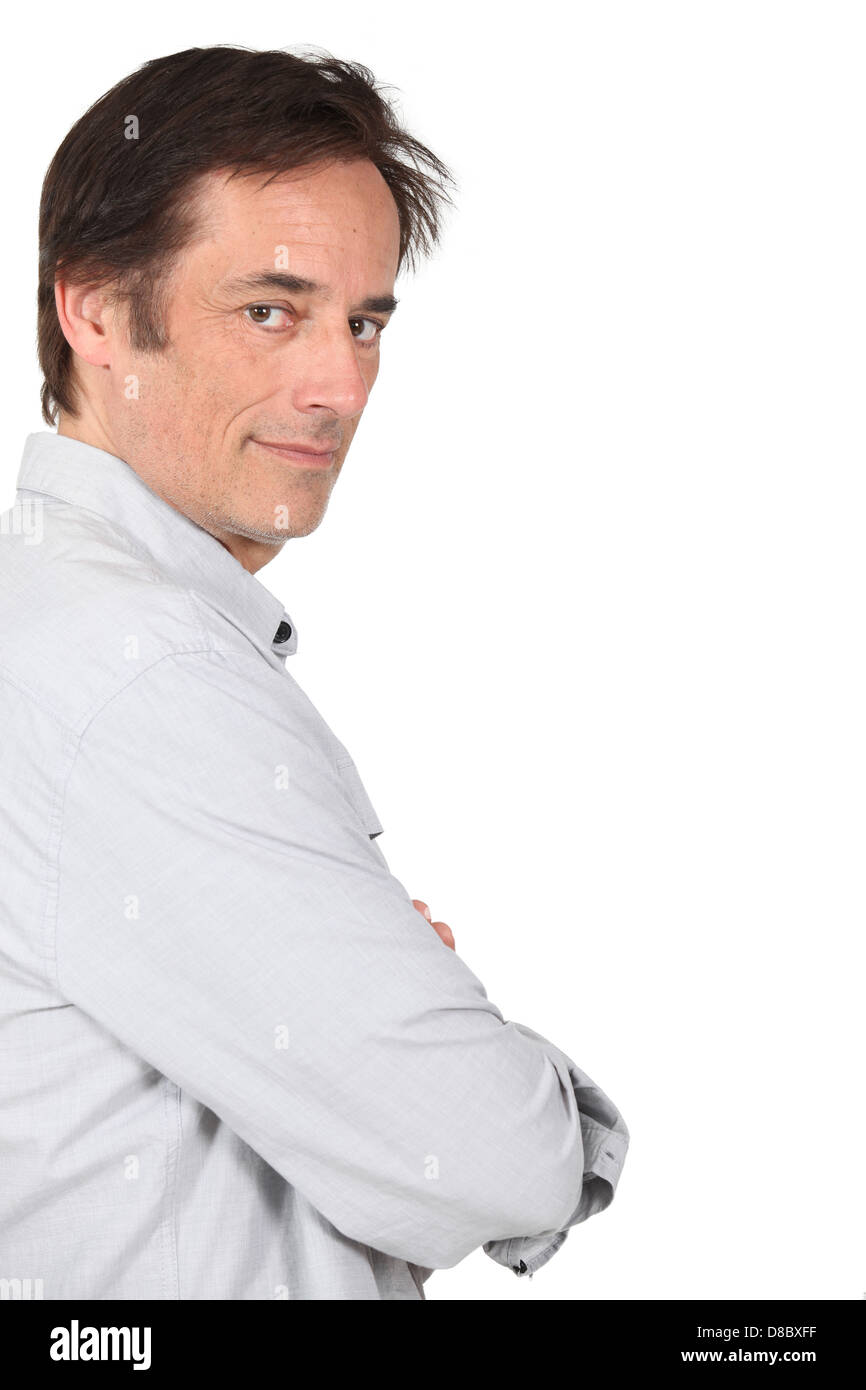 Man with neutral expression Stock Photo - Alamy