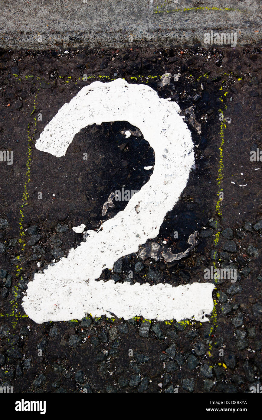 White number 2 Stock Photo - Alamy