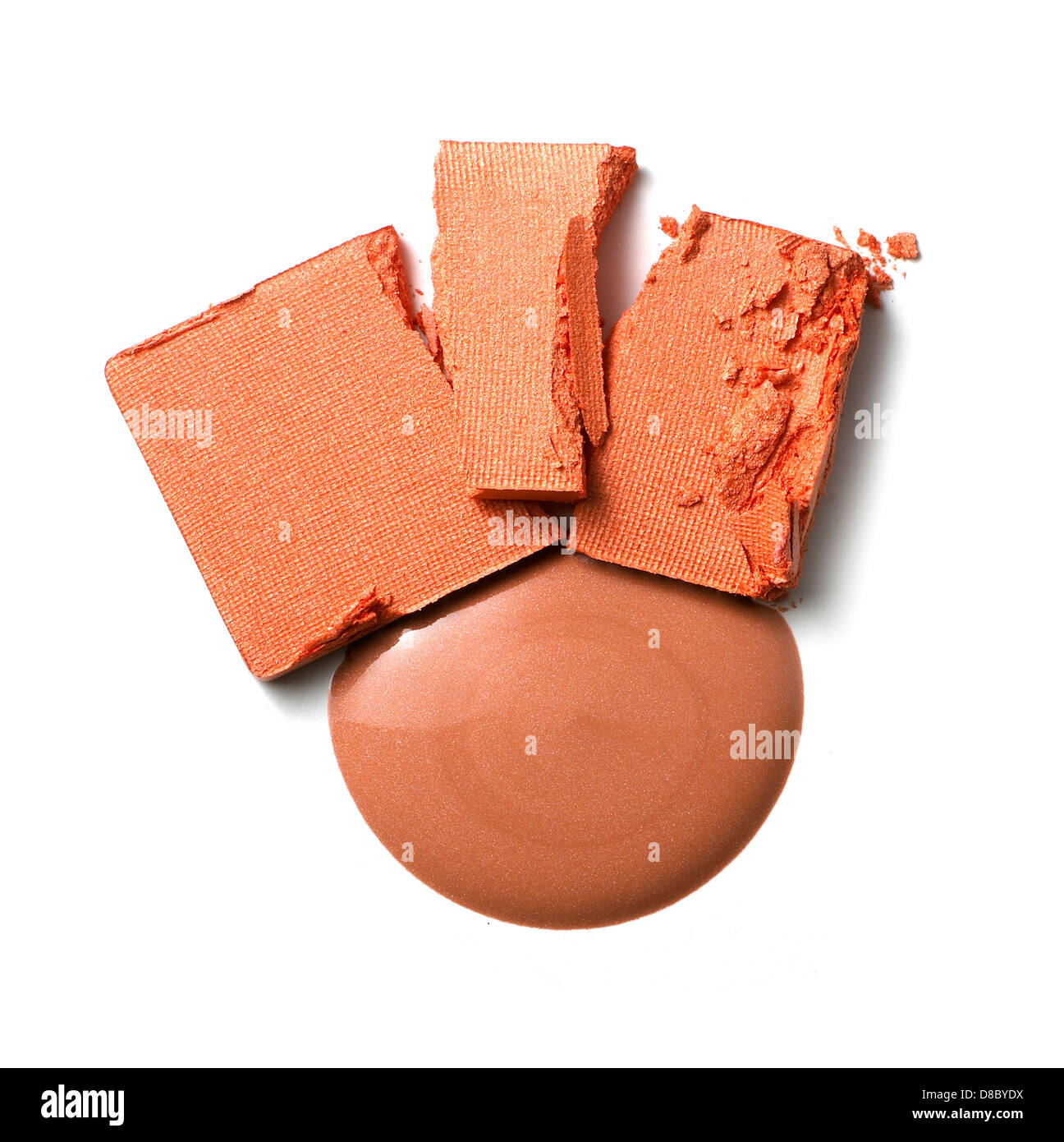 orange makeup blusher cut out onto a white background Stock Photo - Alamy