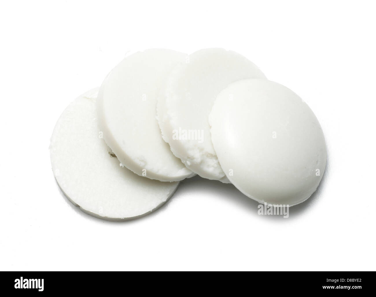 white lip balm stick chopped and cut out onto a white background Stock ...
