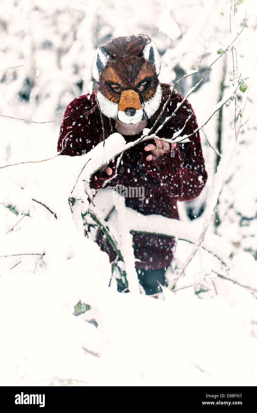 Woman with a fox hi-res stock photography and images - Alamy