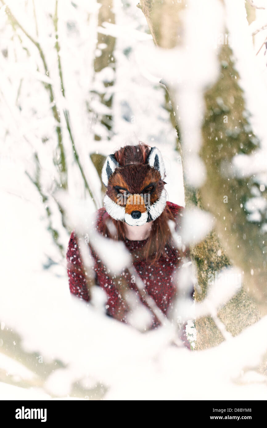 Woman with a fox hi-res stock photography and images - Alamy