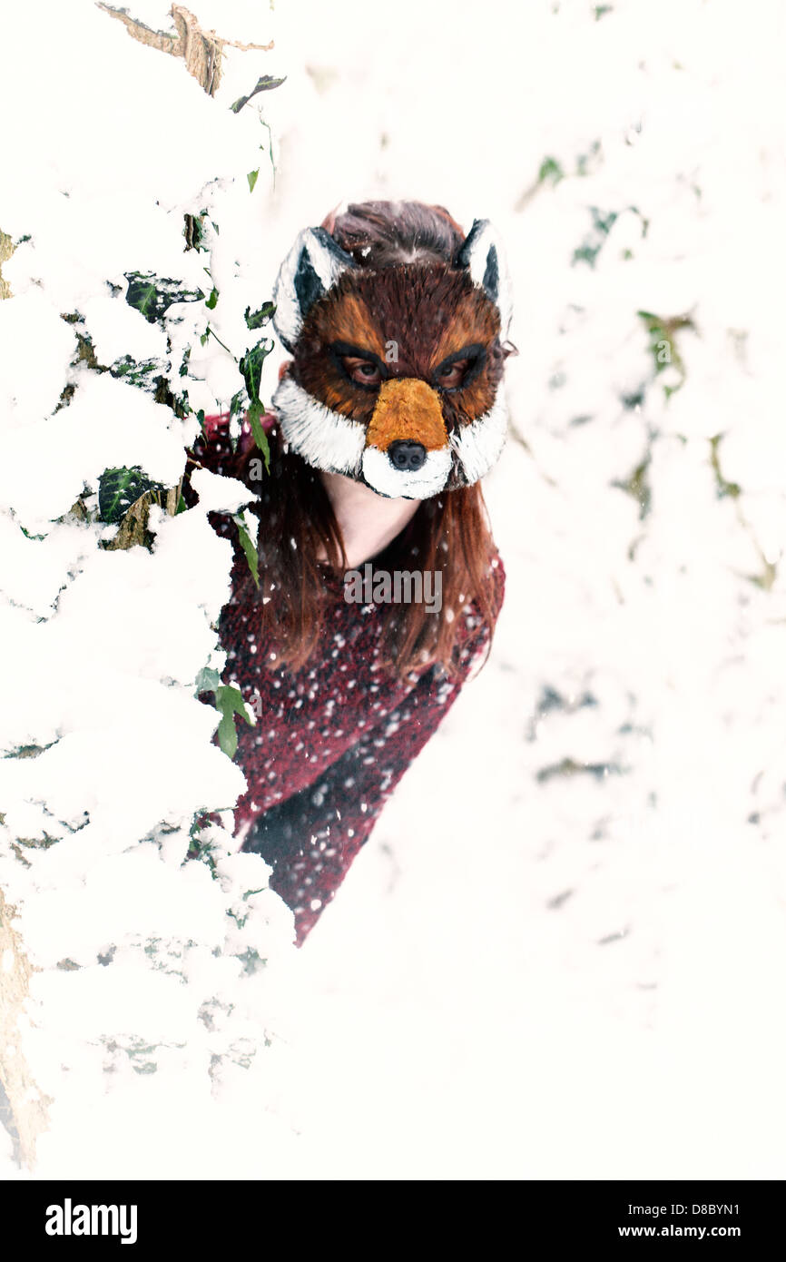 Woman with a fox hi-res stock photography and images - Alamy