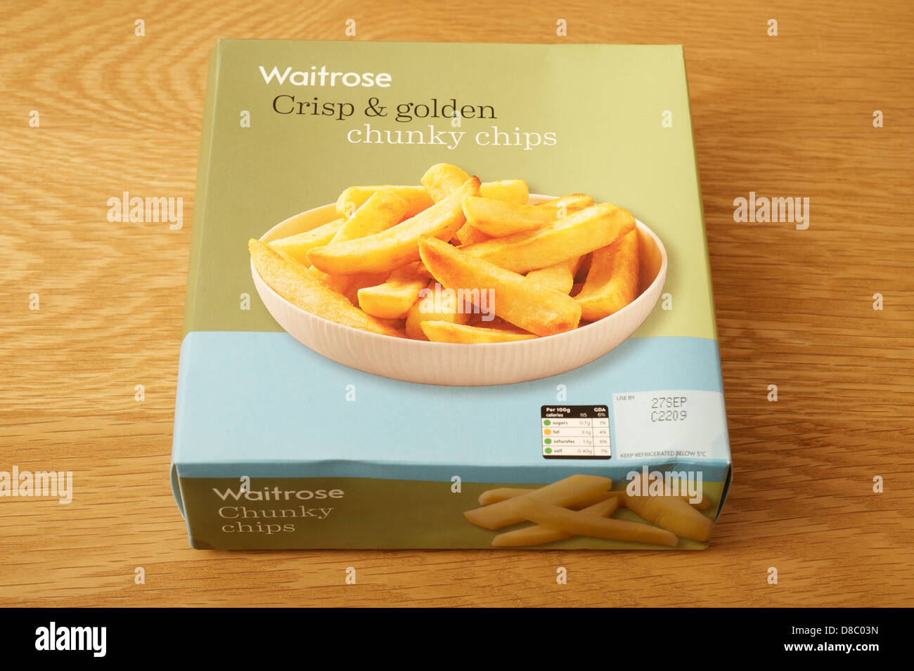 Waitrose crisp & golden chunky chips Stock Photo - Alamy