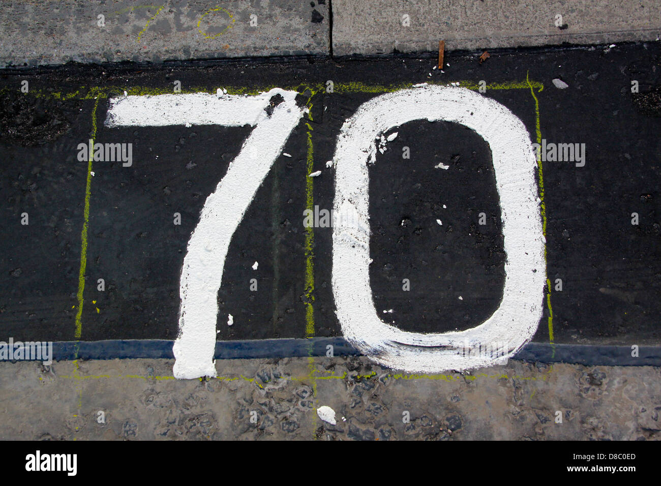 White number 70 Stock Photo - Alamy