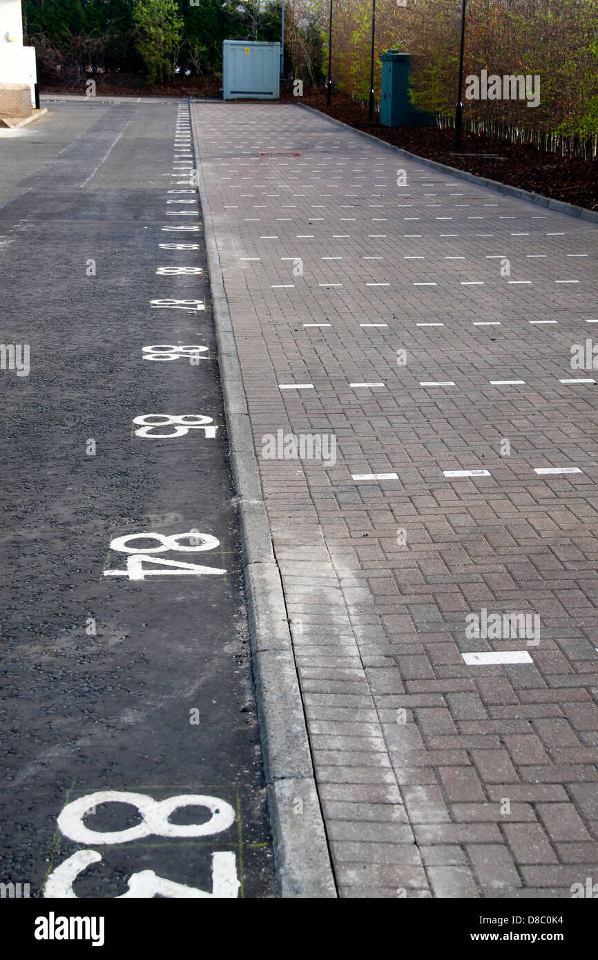 Block paving and tarmac car park surface Stock Photo: 56812312 - Alamy