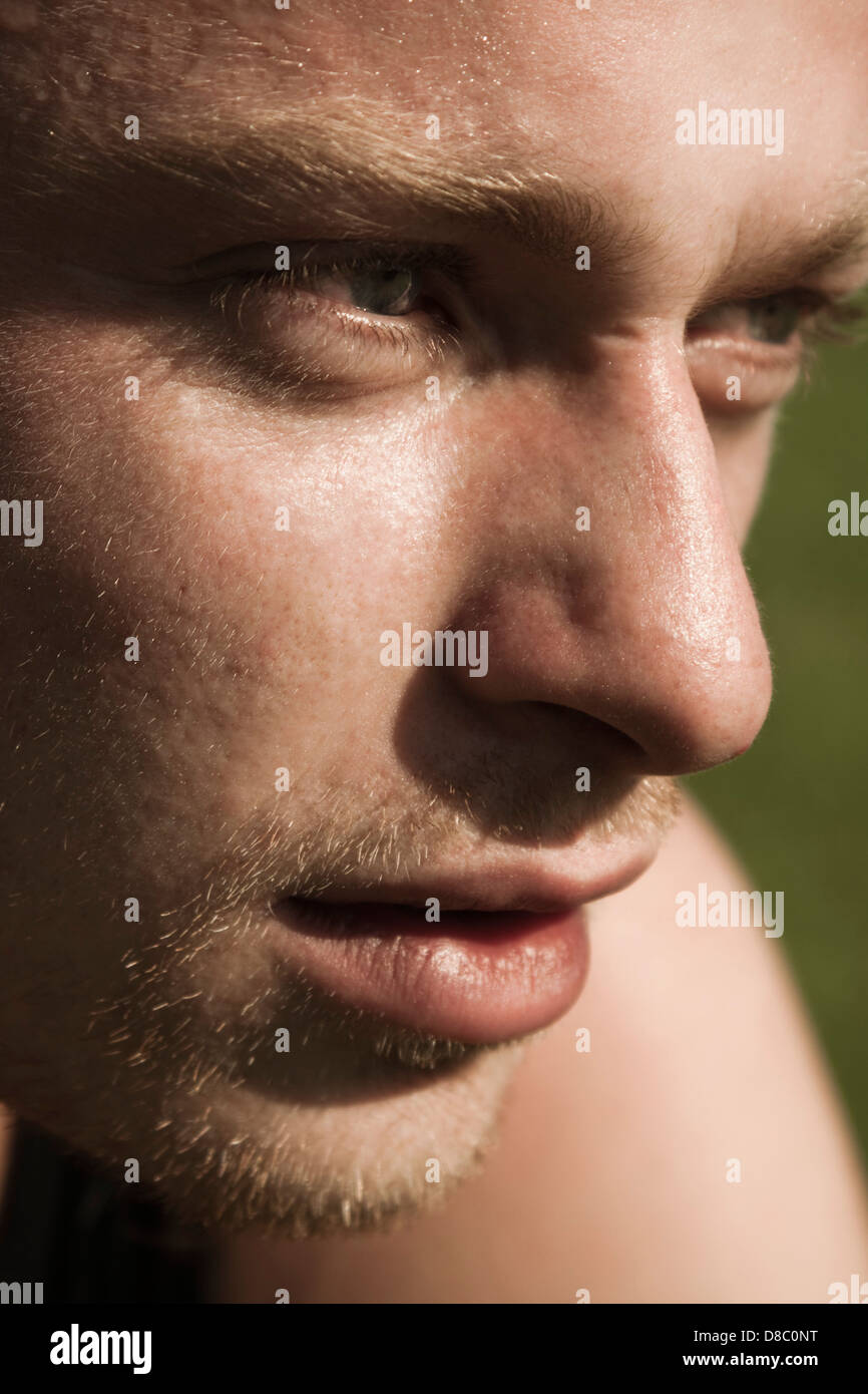 Young man with designer stubbles Stock Photo - Alamy