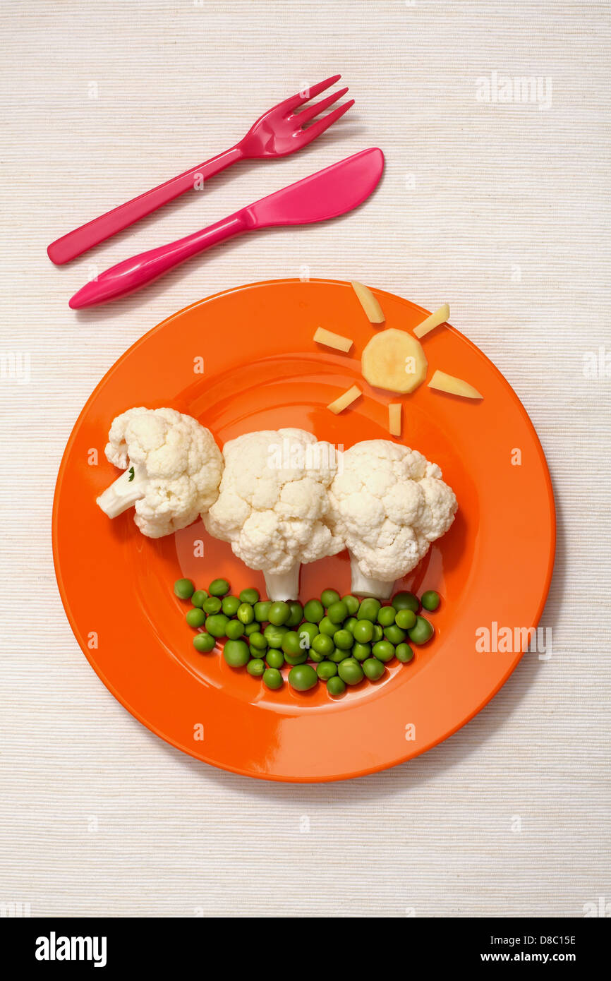 Healthy childrens food plate hi-res stock photography and images - Alamy