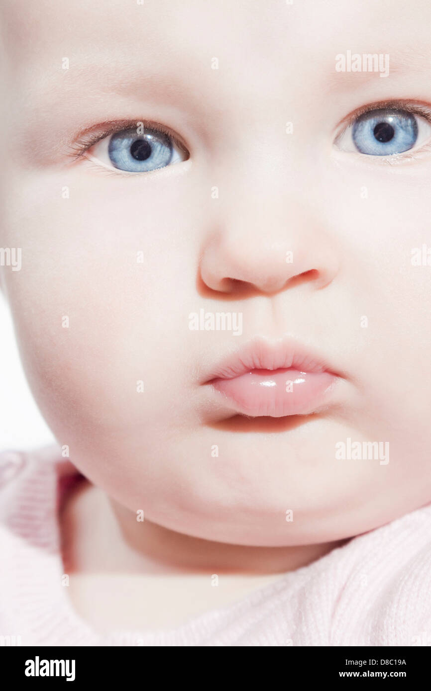 Face of a female baby Stock Photo - Alamy