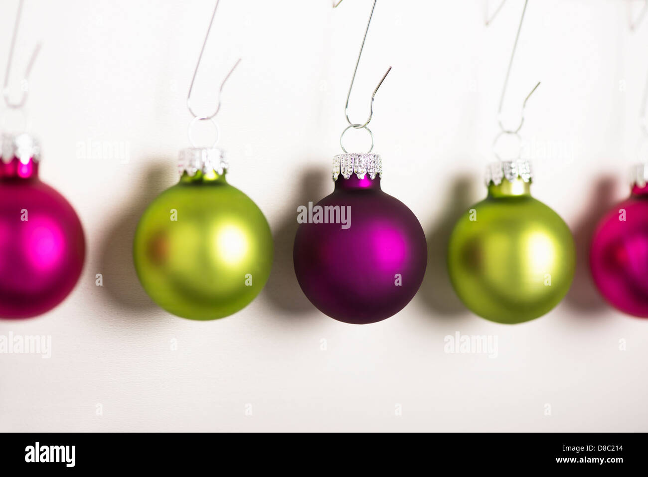Row of baubles hi-res stock photography and images - Alamy
