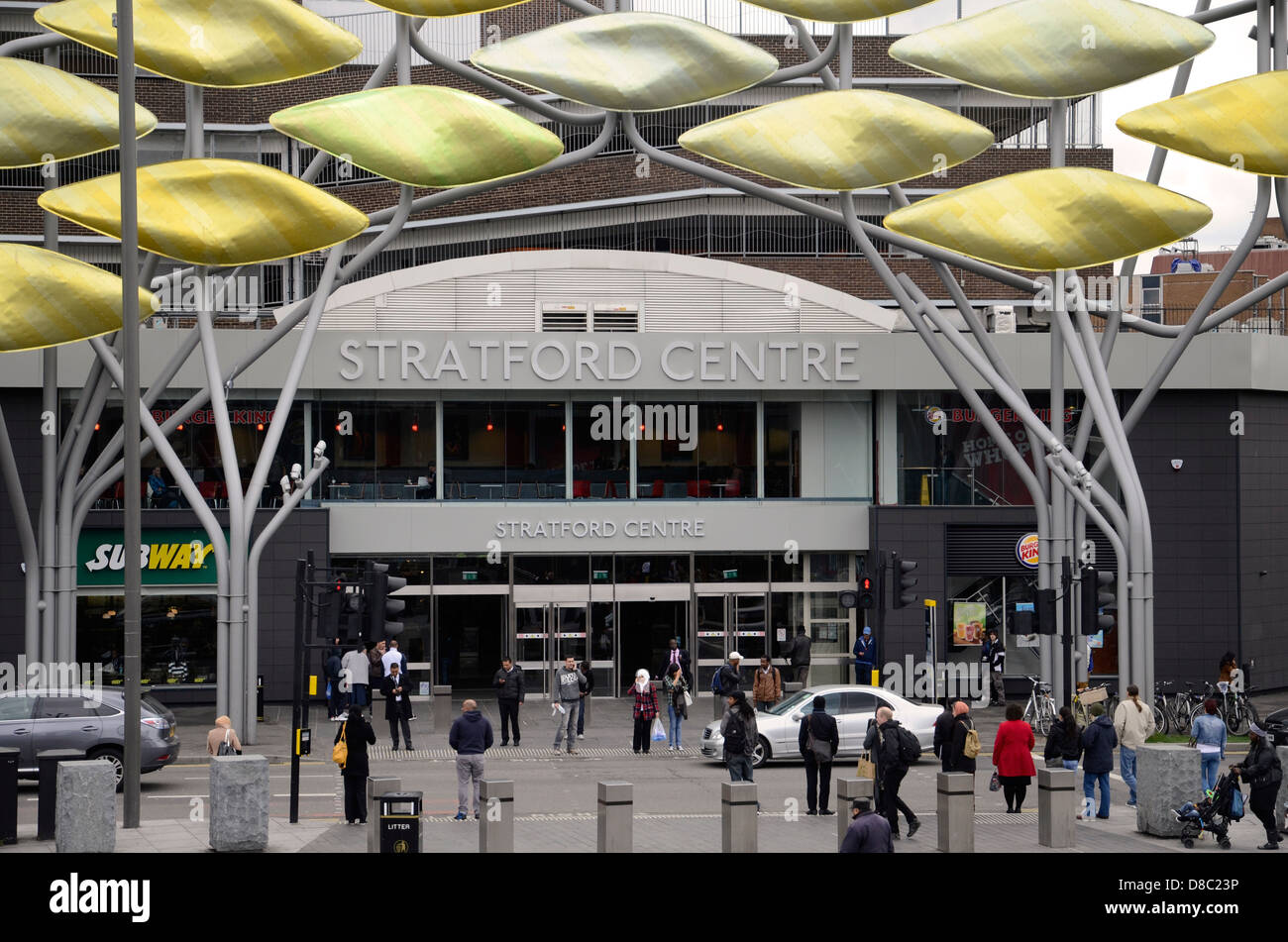 The entrance to the Stratford Centre shopping centre in Stratford, east ...