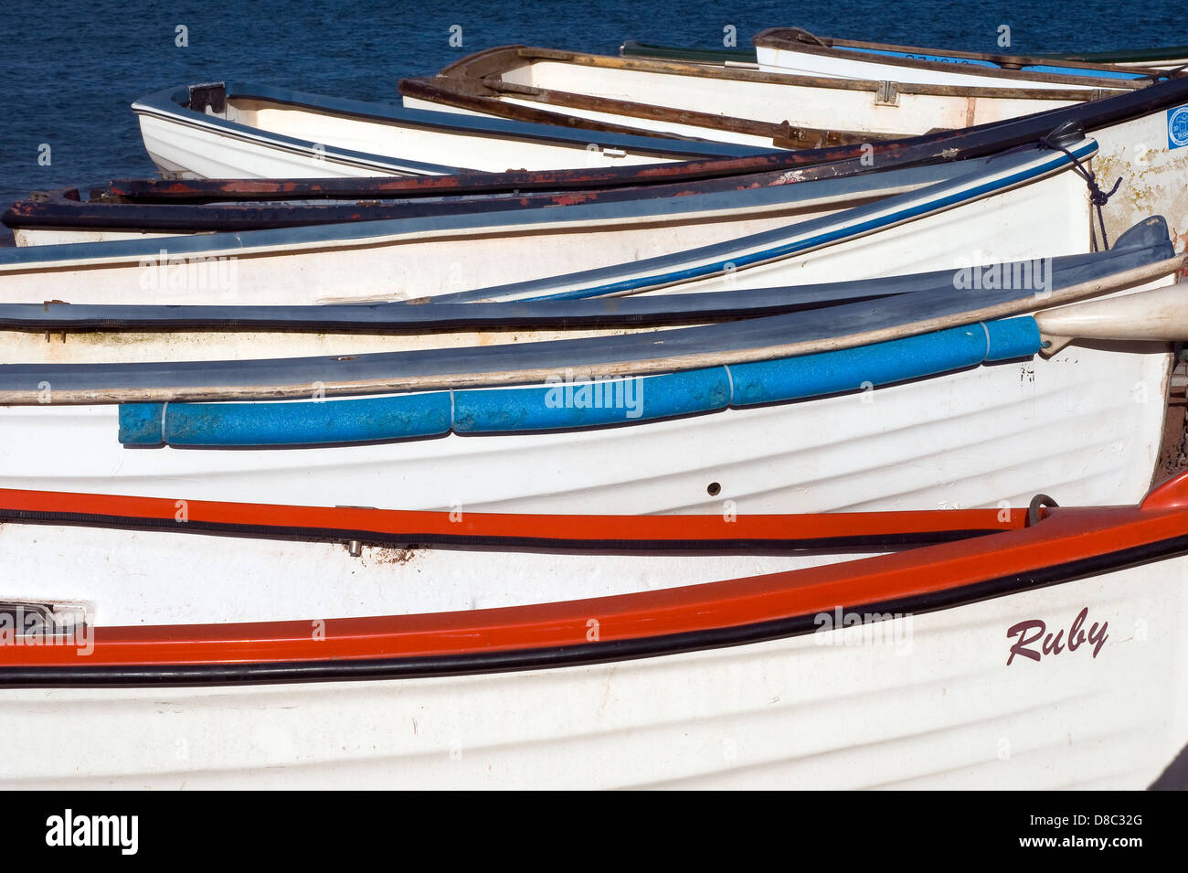 rowing boats Shaldon beach, dock, boating, docking, boat, lake, fishing ...