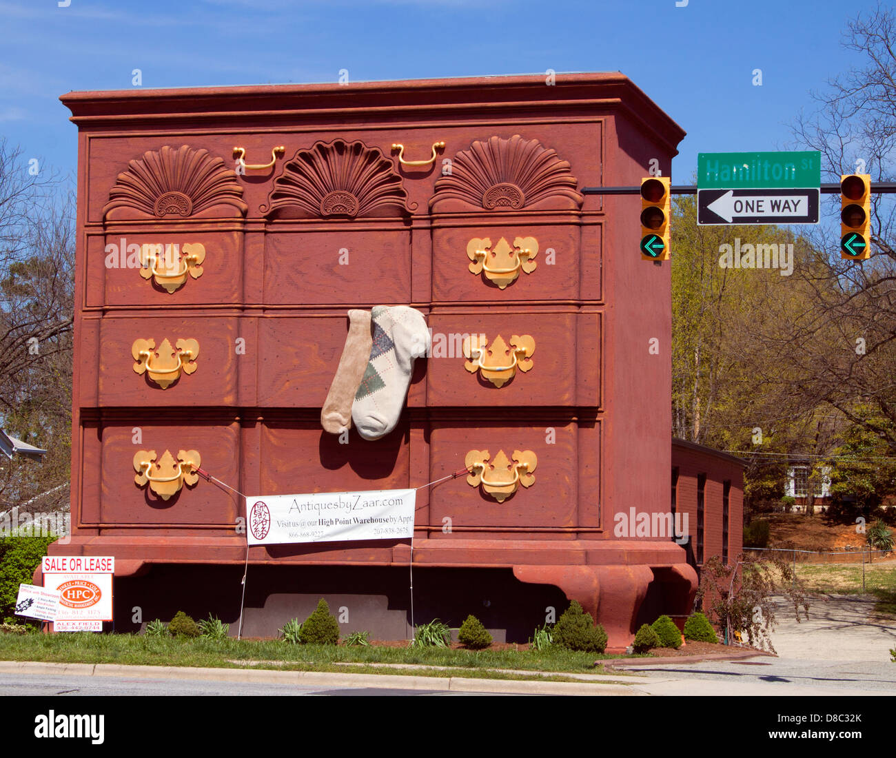 Giant bureau sculpture in downtown High Point, North Carolina ...