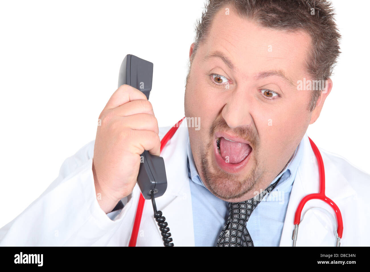 Angry doctor shouting Stock Photo - Alamy