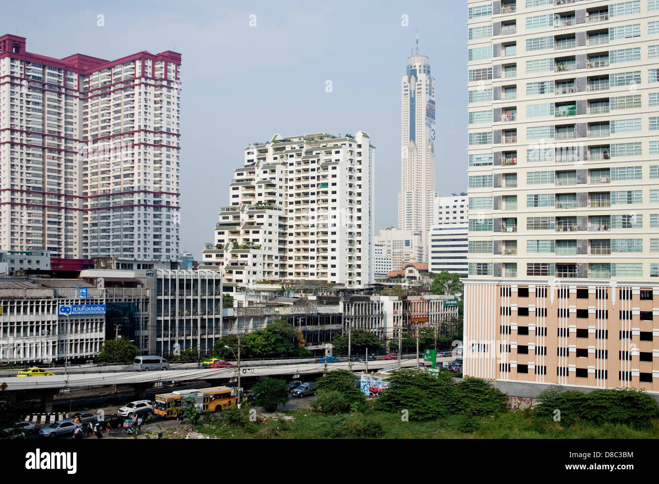 View of Bangkok with Baiyoke Tower 2, Thailand Stock Photo - Alamy