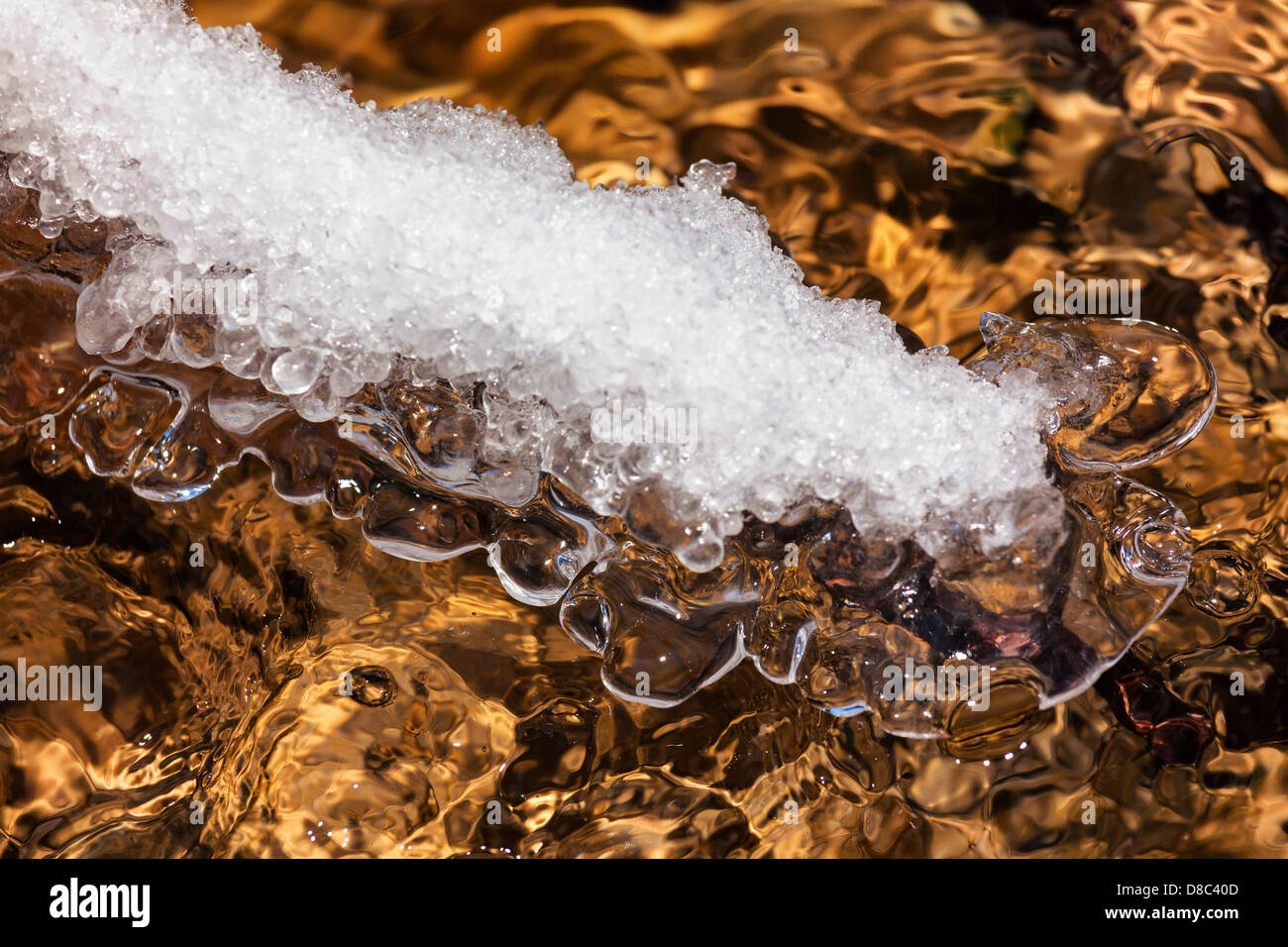 Ice on a brook Stock Photo - Alamy